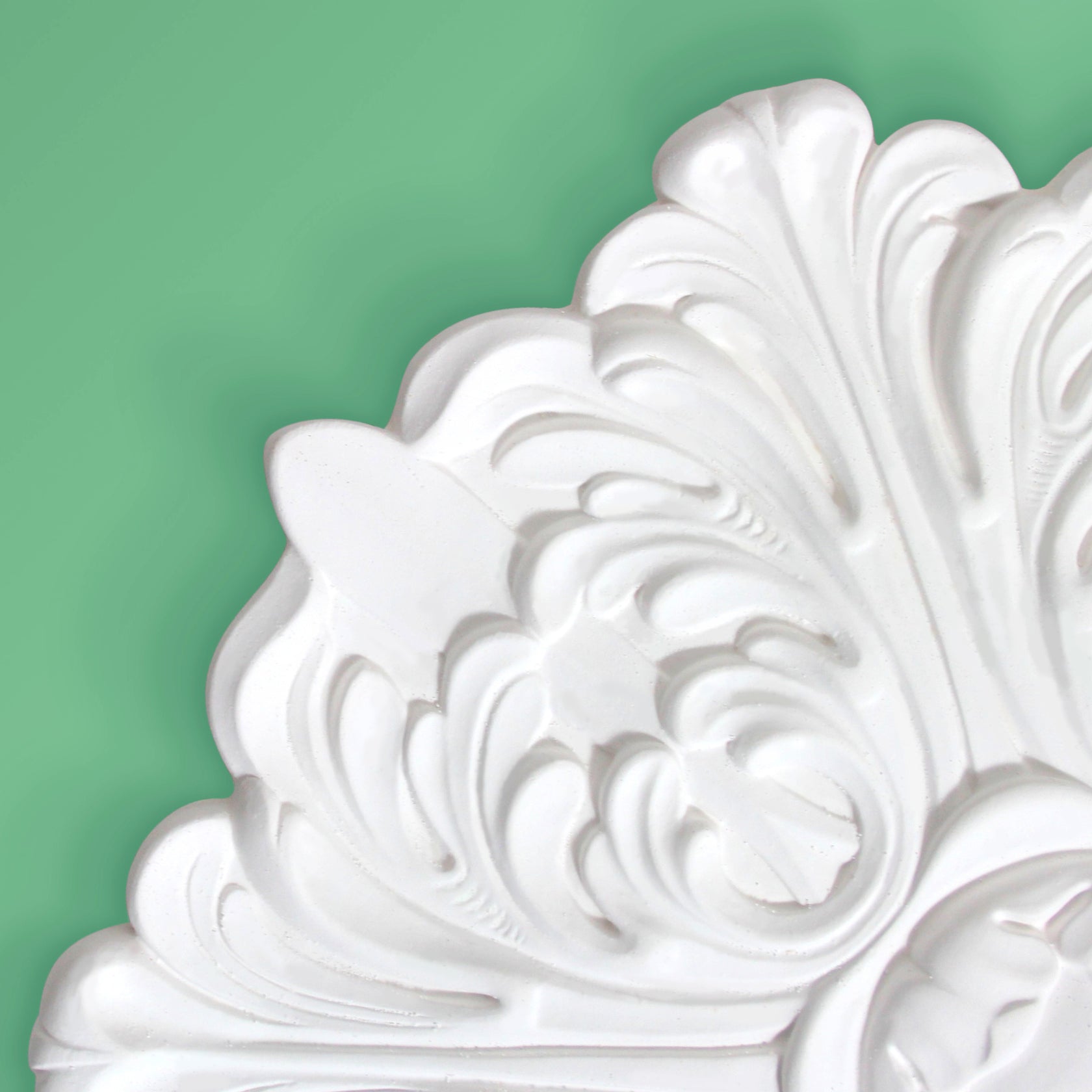 Leaf Ceiling Rose - Small Adam Acanthus - 340mm – bespoke-plaster