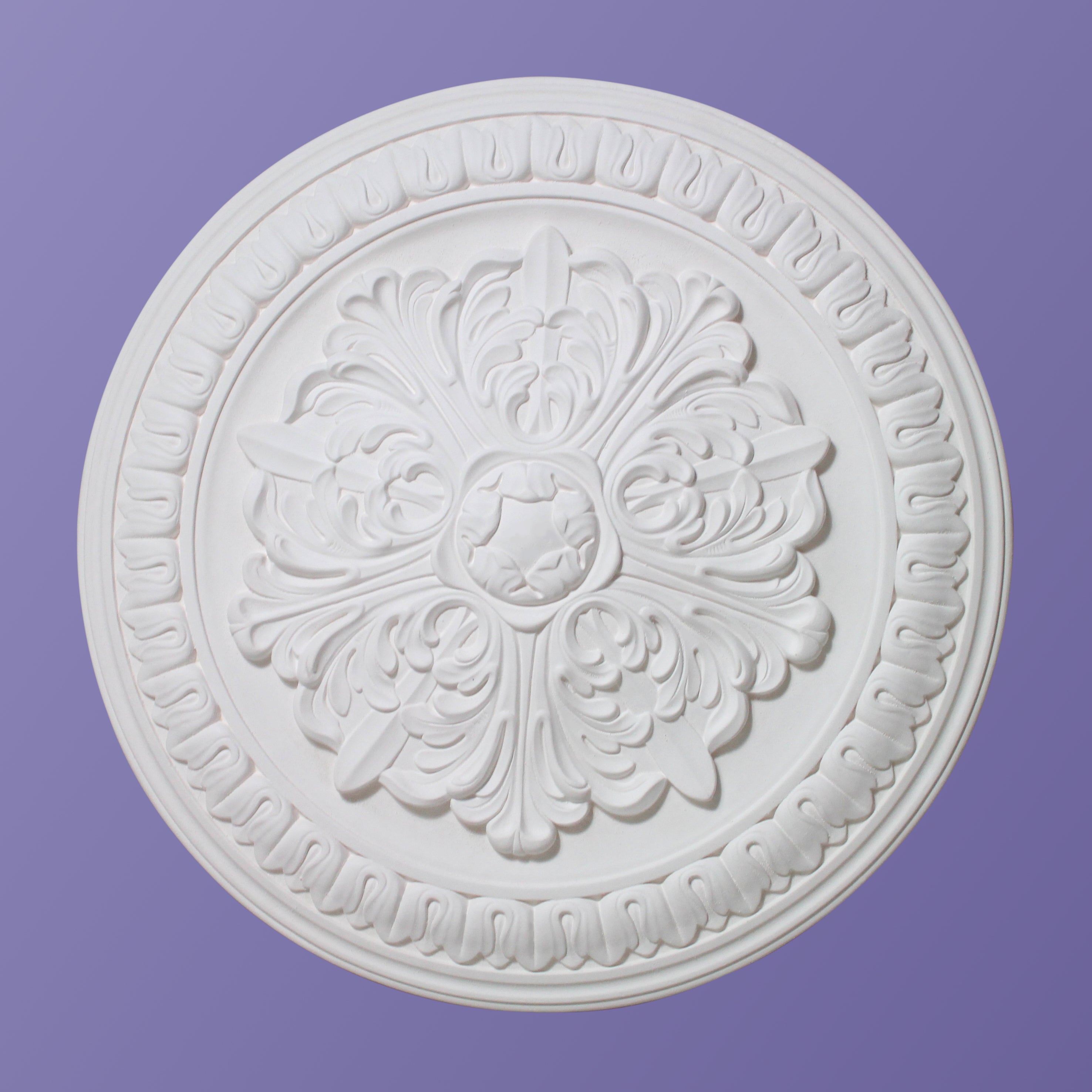 Leaf Ceiling Rose - Lamb's Tongue - 520mm – bespoke-plaster